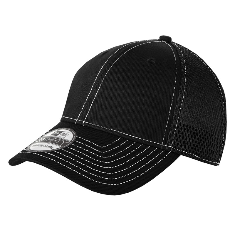 Stretch Mesh Contrast Stitch Cap